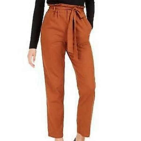 Bar III | Pants & Jumpsuits | Bar Iii Womens High Rise Ruched Paperbag ...